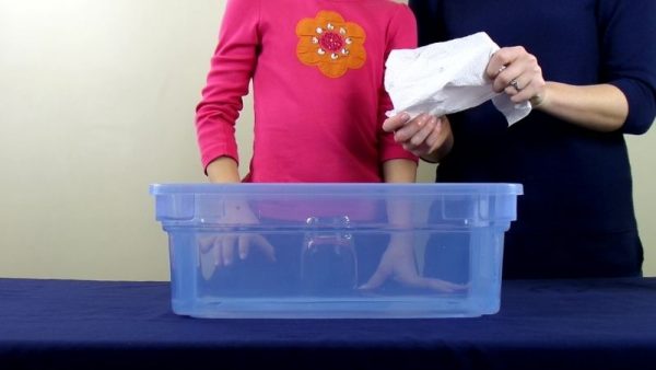 Keep a Paper Towel Dry Under Water Science Experiment