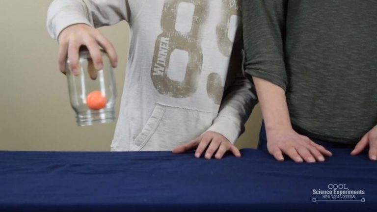 Pick Up a Ball with a Jar Science Experiment