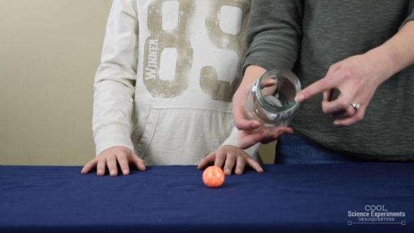 Pick Up a Ball with a Jar Science Experiment