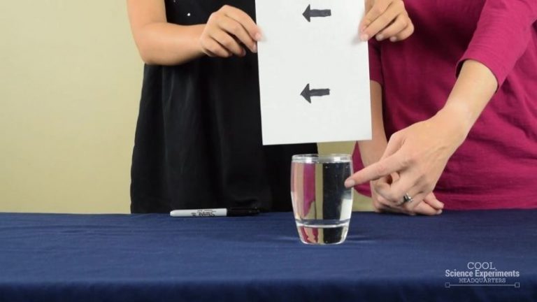 Cool Light Refraction Science Experiment - Arrow Changes Direction!