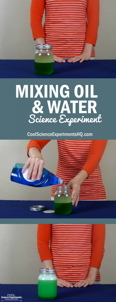 Mixing Oil & Water Science Experiment
